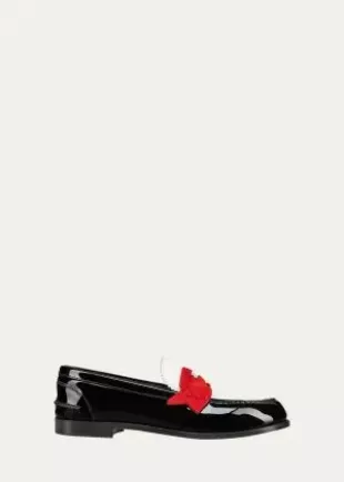 Christian Louboutin - Donna Patent Red Sole Penny Loafers