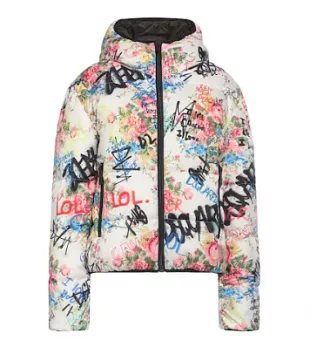 dsquared - Graffiti Print Puffer Jacket