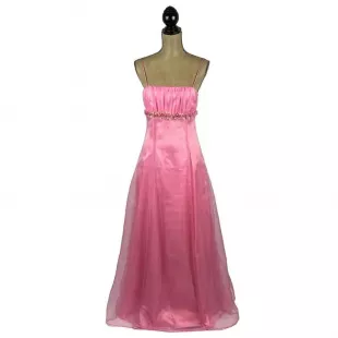 MagpieandOtis - 90s Pink Formal Dress XS, Spaghetti Strap Gown ...