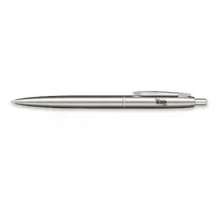 leeds - Laser Engraved Recycled Stainless Steel Ballpoint Pen (black ...
