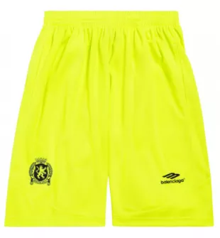 Balenciaga - Neon Yellow Baggy Soccer Shorts
