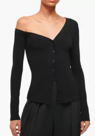 Staud - Craftsman One-Shoulder Rib Cardigan