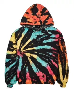Amiri - Black & Multicolor Reverse Tie Dye Hoodie