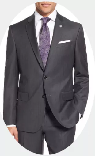 Ted Baker - Jay Trim Fit Solid Wool Suit