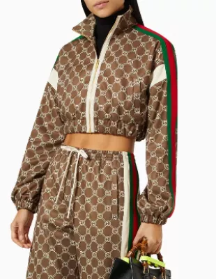Gucci - Technical Jersey Logo Cropped Jacket