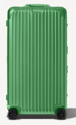 Rimowa - Green Aluminum Trunk Plus Suitcase