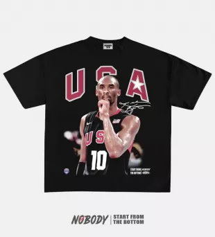 Nxbody - Kobe Bryant USA Black Quiet T Shirt