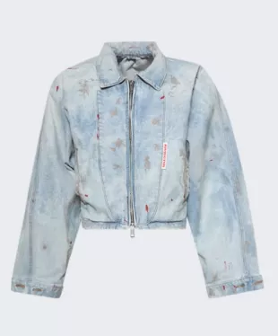 RRR 123 - Light Blue Painted Denim Jacket