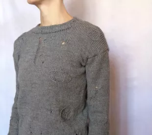 Agatha All Along Joe Locke sweater distressed