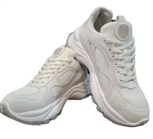 Louis Vuitton - White Leather Sneakers