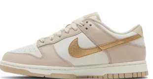 Nike - Dunk Low Gold Swoosh Sneakers