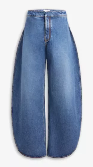 Alaïa - Round Jeans in Stone Denim