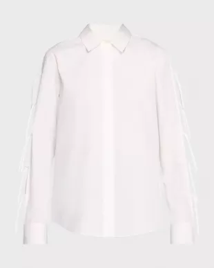 Lafayette 148 - Split-Sleeve Button-Down Shirt
