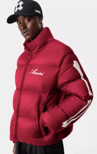 Amiri - Red Skeleton Bones Down Jacket