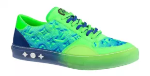 Louis Vuitton - Neon Green & Blue Gradient LV Ollie Sneakers