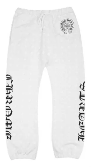 Chrome Hearts - White Allover Cross Sweatpants