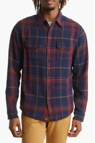 The Normal Brand - Mountain Regular Fit Flannel Button-Up Shirt