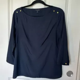 Banana Republic - Boatneck Top Navy With Gold Buttons