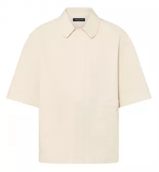 Louis Vuitton - Cream Monogram Panel Workwear Shirt