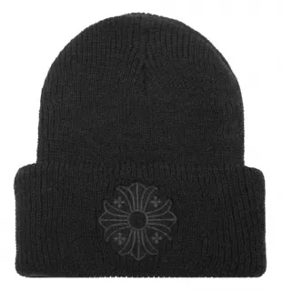 Chrome Hearts - Black Plus Cross Embroidered Beanie