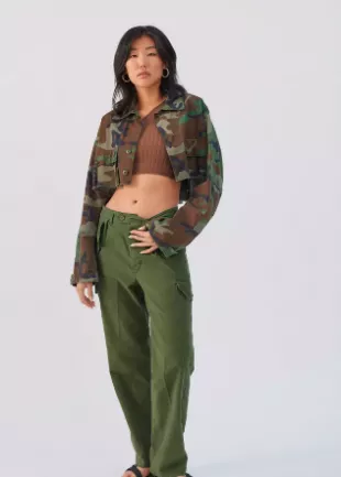 Urban Renewal - Remade Cropped Camo Jacket