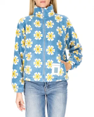 Autry - Blue & Yellow Floral Fleece Jacket