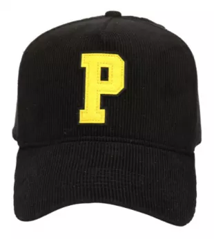 Pink Dolphin - Corduroy Letter P Hat