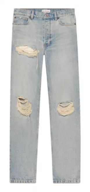 Balenciaga - Light Blue Destroyed Normal Jeans
