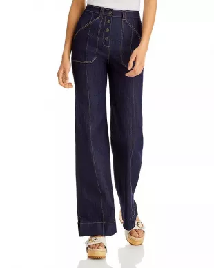 Cinq à Sept - Benji Wide Leg Jeans in Indigo
