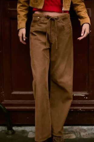 Zara - Corduroy Drawstring Trousers