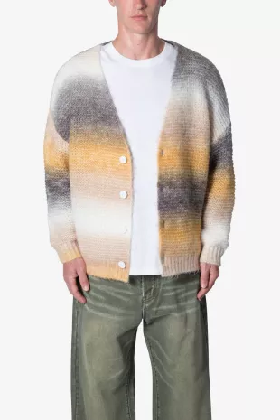 mnml - Grey & Orange Gradient Cardigan
