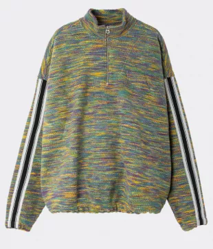 Le Pere - Multicolor Heathered Half Zip Sweater