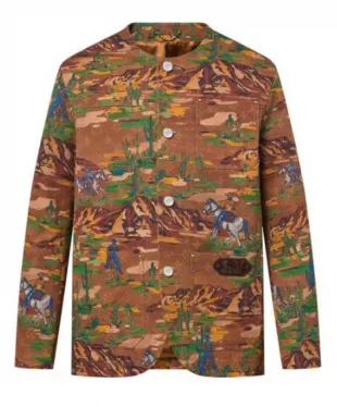Louis Vuitton - Brown Western Print Workwear Jacket