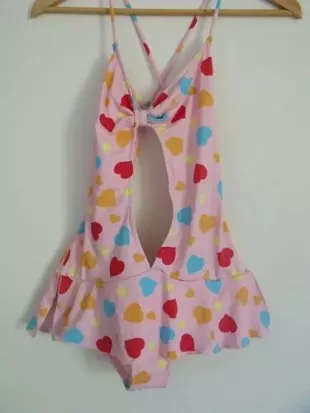 One Teaspoon - $148.95 ONE TEASPOON pink heart one piece womens swim ...