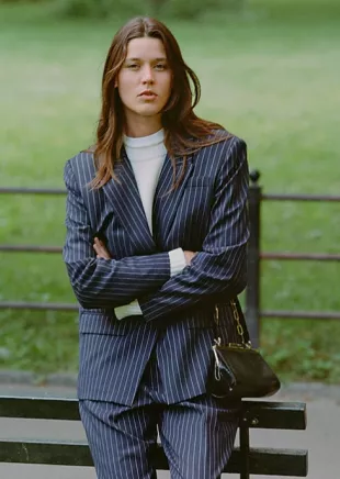 J. Crew - Vivienne blazer in pinstripe Italian wool blend