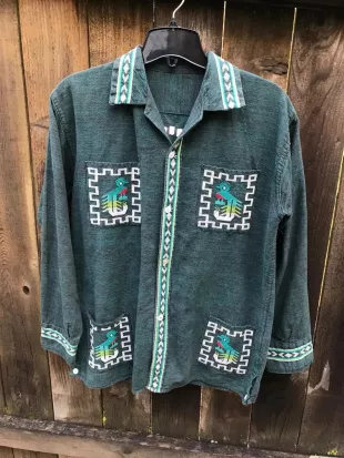 Vintage Guatemalan Quetzal Bird Jacket