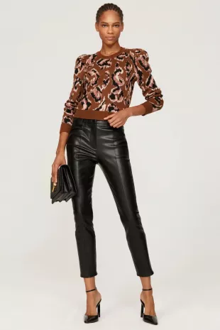 Derek Lam Collective - Animal Print Sweater in Brown