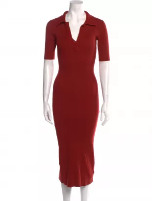 Caroline Constas - V-neck Midi Dress
