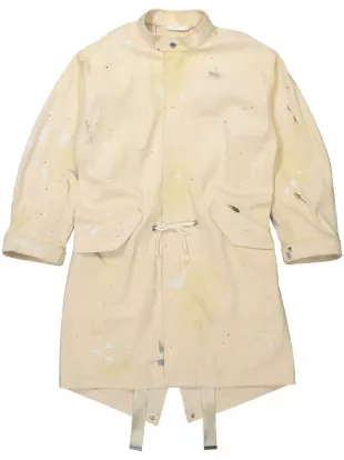 Helmut Lang - Cream Paint Splatter Parka
