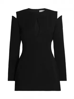 Nonchalant Label - Halston Cut-Out Cold-Shoulder Minidress