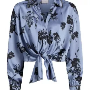 Cinq à Sept - Marianna Floral Embellished Tie Front Top