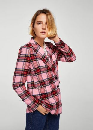 Mango - Veste structurée à carreaux