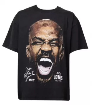 merch - Jon Jones Black Big Face T Shirt