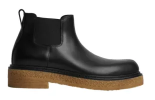 Bottega Veneta - Black & Gum Sole Haddock Chelsea Ankle Boots