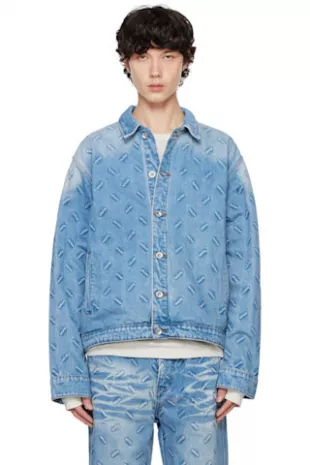 Who Decides War - Blue Diamond Plate Denim Jacket