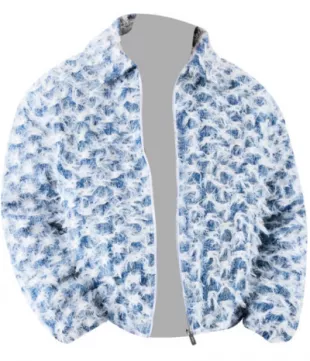 Project X Paris - Blue & White Shaggy Denim Jacket
