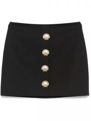 GIUSEPPE DI MORABITO - Mini Skirt with Sea Shell Pin Detailing
