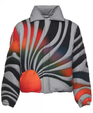 ERL - Grey Sunset Quilted Down Jacket