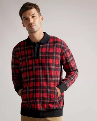 Ted Baker - Bennev Plaid Rugby Polo