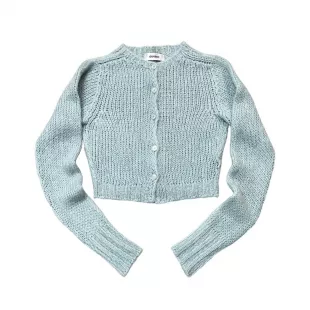 Guizo - Blue Mohair Fuzzy Cardigan